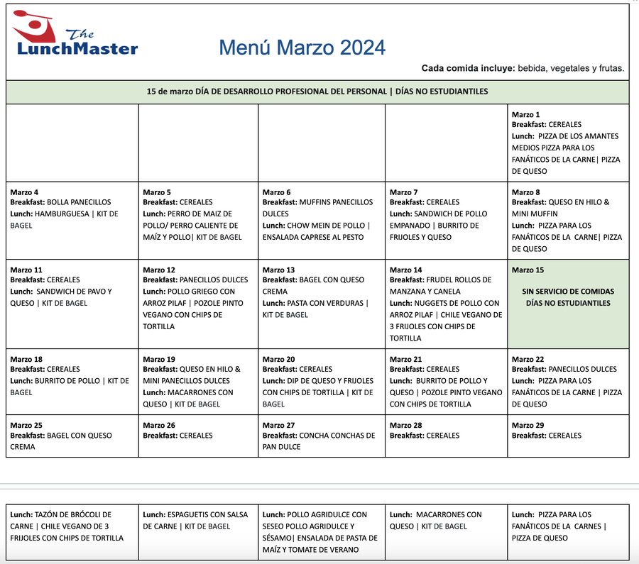 Kentfield School District Food for All Breakfast and Lunch Program ...